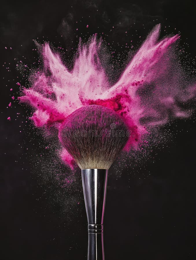 Pink Powder Explosion stock image. Image of fashion - 364461075