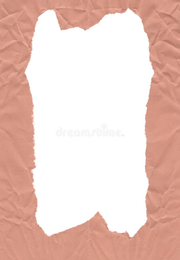 Pink Powder Matte Sheet Paper Texture with a Large Tear Hole in the ...