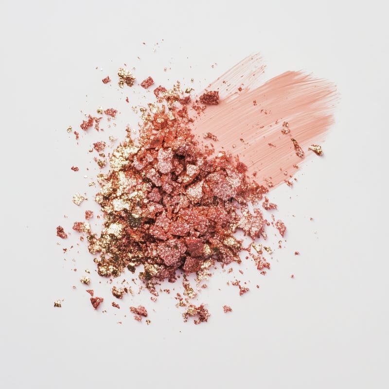 Pink Powdered Glittery Makeup Swatch Stock Illustration - Illustration ...