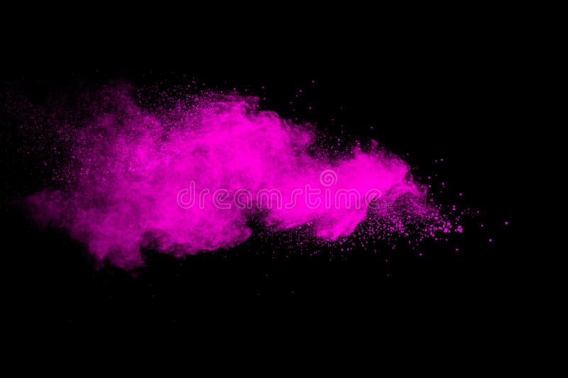 Pink Powdery Substance in the Air Stock Image - Image of purple ...