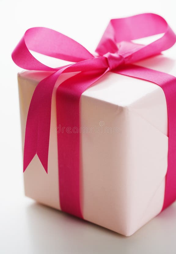 Pink present stock image. Image of giving, present, studio - 973893
