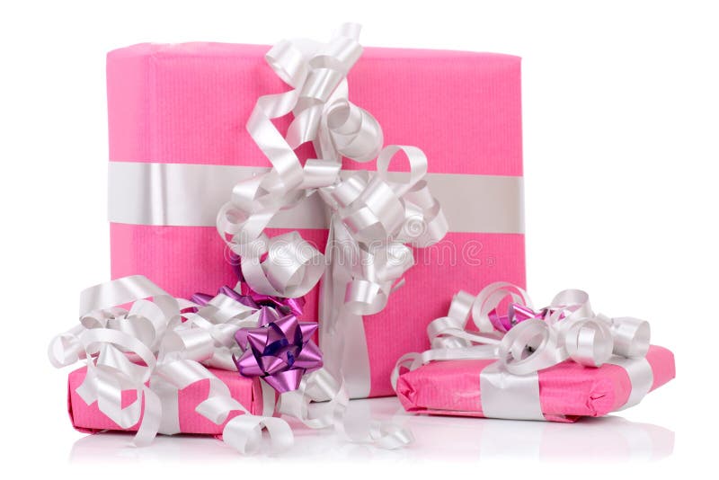 Pink presents stock image. Image of winter, objects, christmas - 35230977