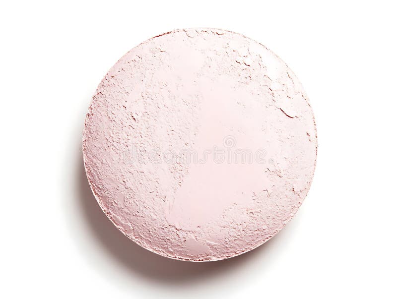 Pink Pressed Powder, Cosmetic Product, Top View Stock Illustration ...