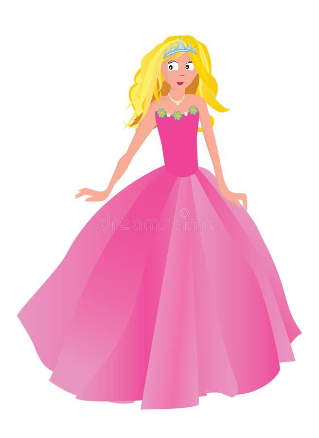 Pink Princess stock vector. Illustration of medieval - 16771132