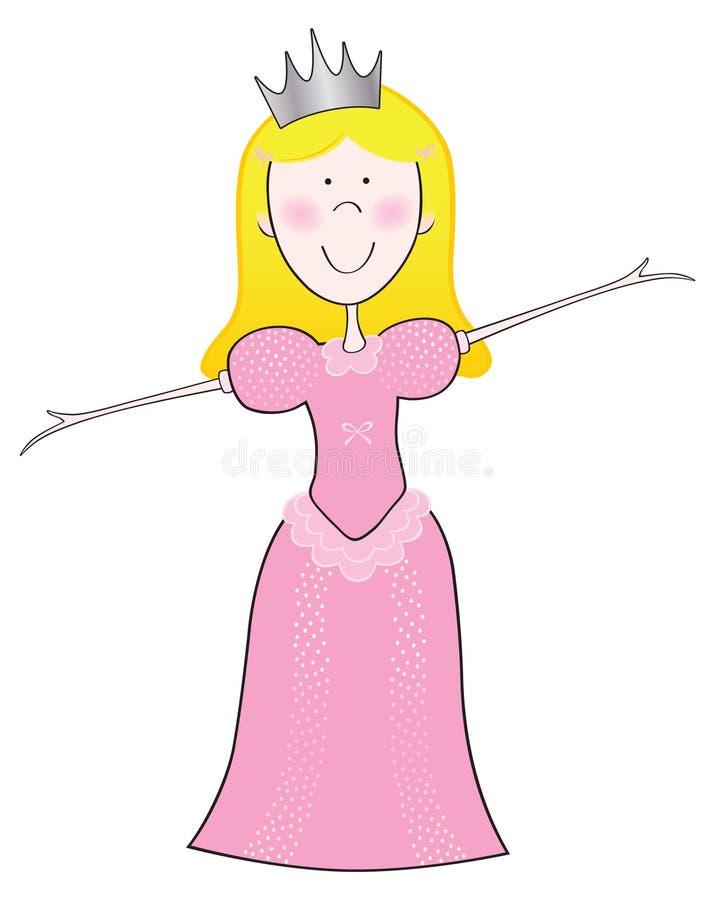 Pink Princess stock vector. Illustration of pretty, cinderella - 6040178