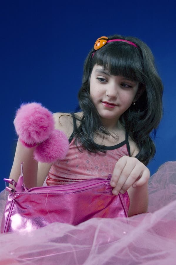 Pink princess stock image. Image of hair, purity, dressed - 619655