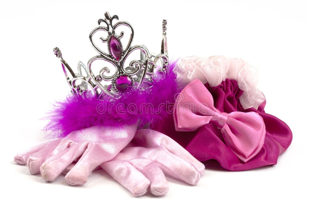Pink princess accessories stock photo. Image of faux - 21905076