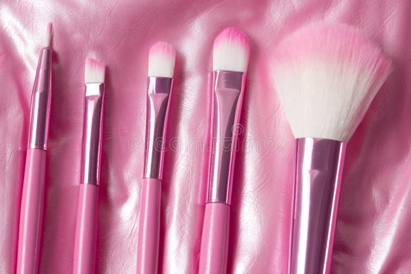 Pink Professional Cosmetic Brush Stock Photo - Image of natural ...
