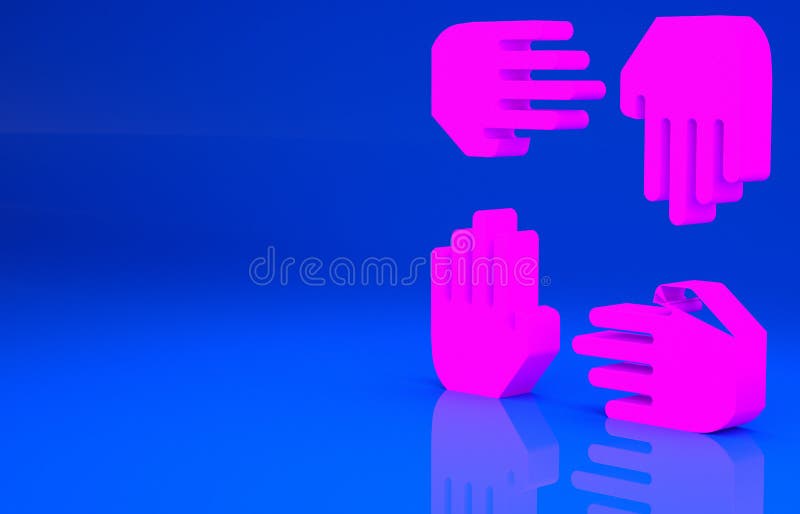 Pink Project Team Base Icon Isolated on Blue Background. Business ...