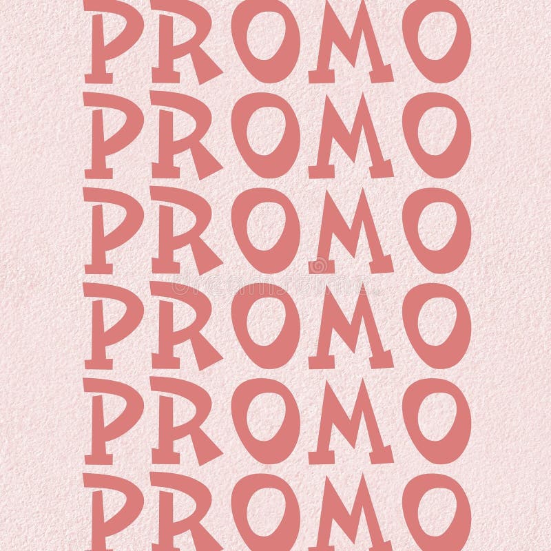 Pink Promo Sticker Big Line Up Stock Illustration - Illustration of ...