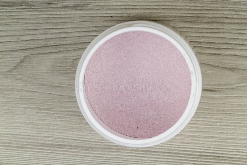 Pink Protein Powder in Wooden Background Stock Photo - Image of ...
