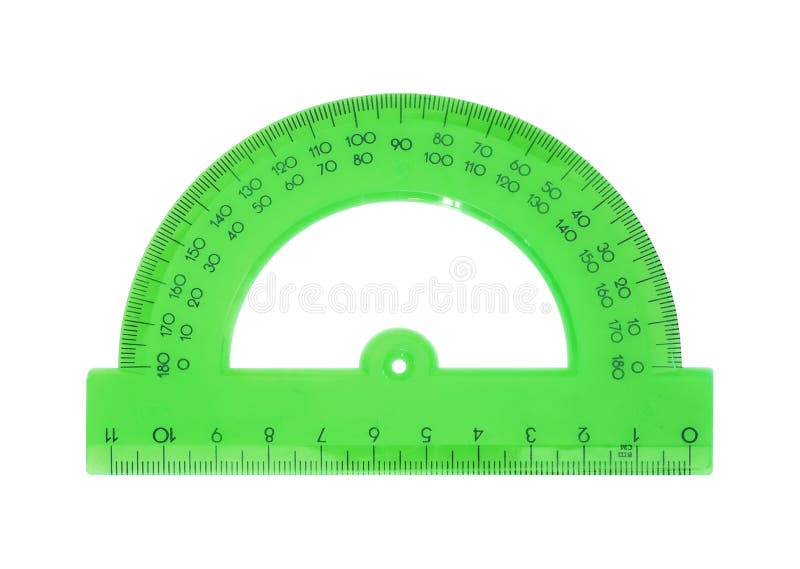 Pink Protractor for Measuring Angle Isolated on White Background Stock ...