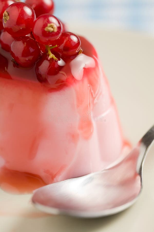 Pink pudding stock photo. Image of panna, fruit, berry - 4635020