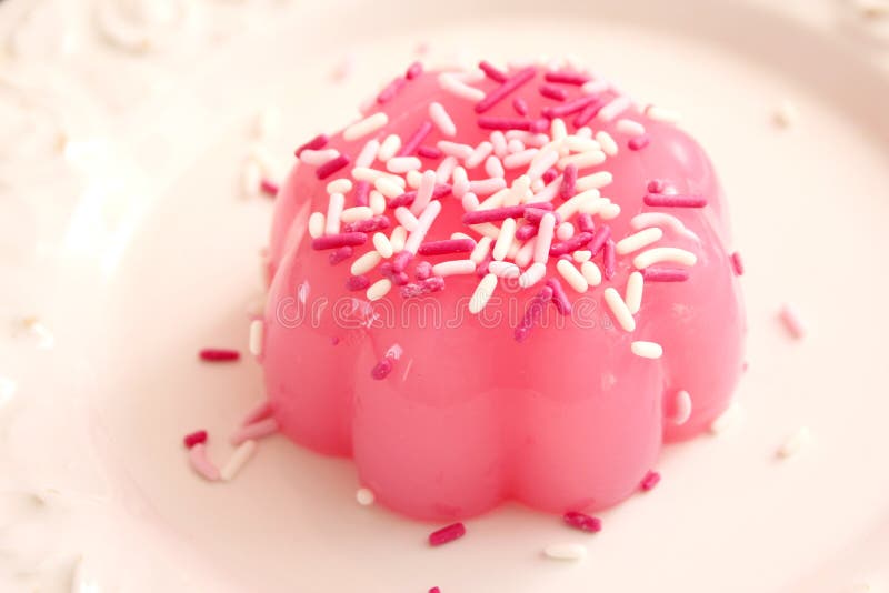 Pink pudding stock image. Image of sugar, snack, sprinkles - 112508493