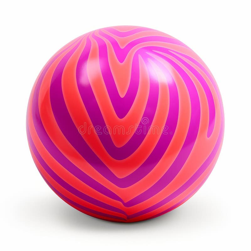 A Pink and Purple Ball with a Zebra Pattern Stock Illustration ...