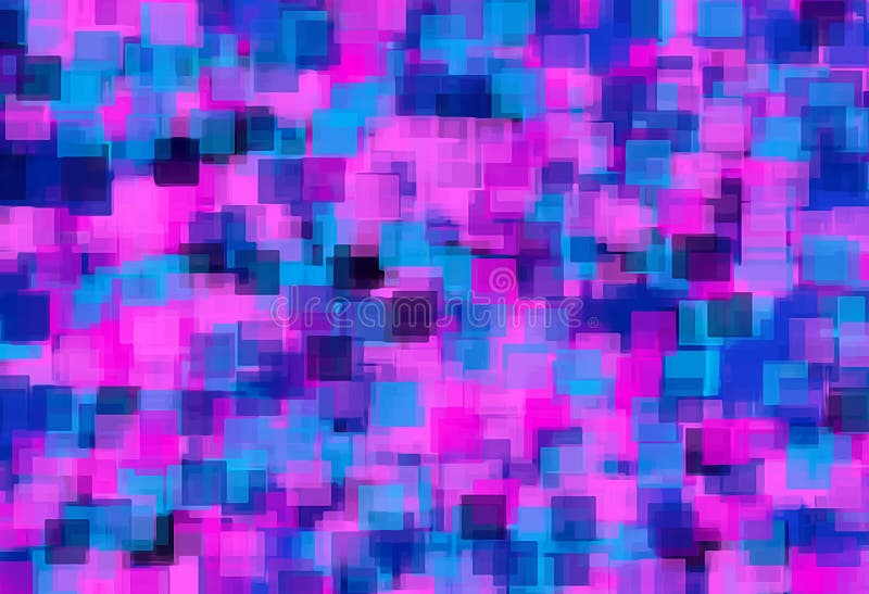 Pink Purple and Blue Square Pattern Stock Illustration - Illustration ...