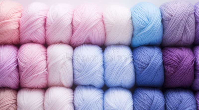 Pink, purple and blue yarn stock photo. Image of thread - 306062540