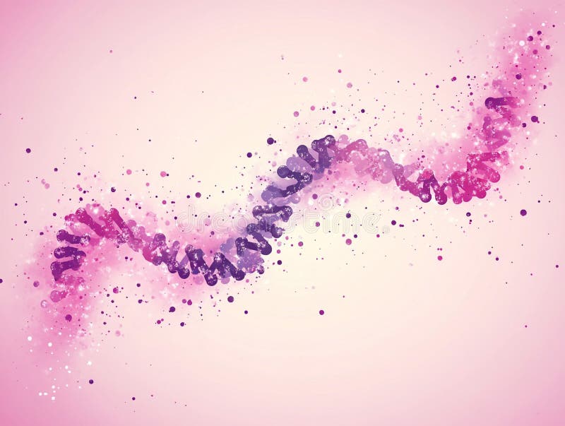 Pink Purple DNA Strand Genetic Code Science Background Abstract Sparkle ...