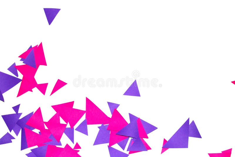 Pink Purple Geometric Paper Triangle Pieces for Background Stock ...