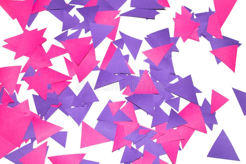 Pink Purple Geometric Paper Triangle Pieces for Background Stock ...