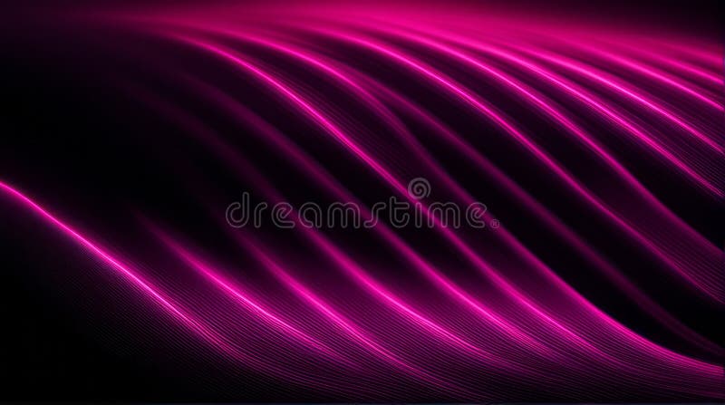 Pink Purple Glowing Grainy Gradient Abstract Wave on Black Background ...