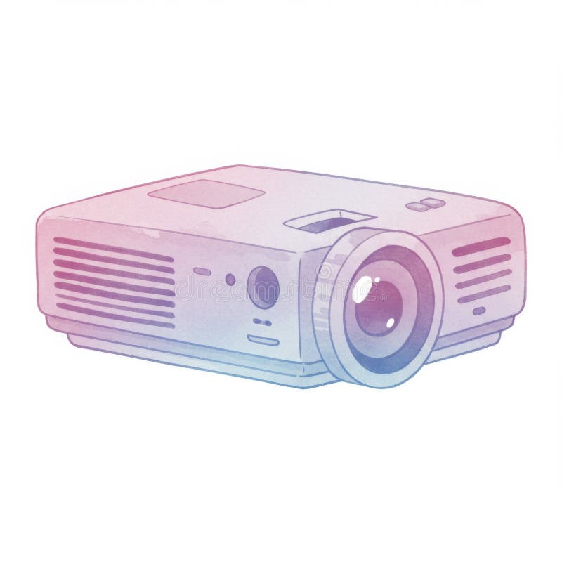 Pink and Purple Gradient Projector Illustration Stock Illustration ...