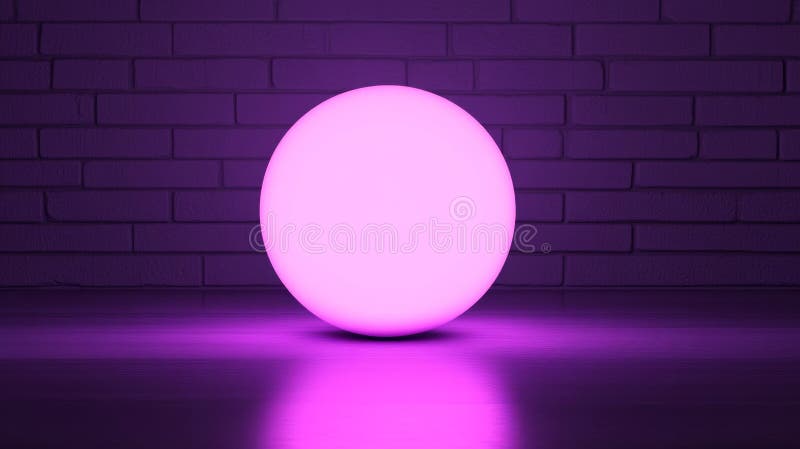 Pink and Purple Lighting Effects Illuminate a Brick Wall in Front of ...