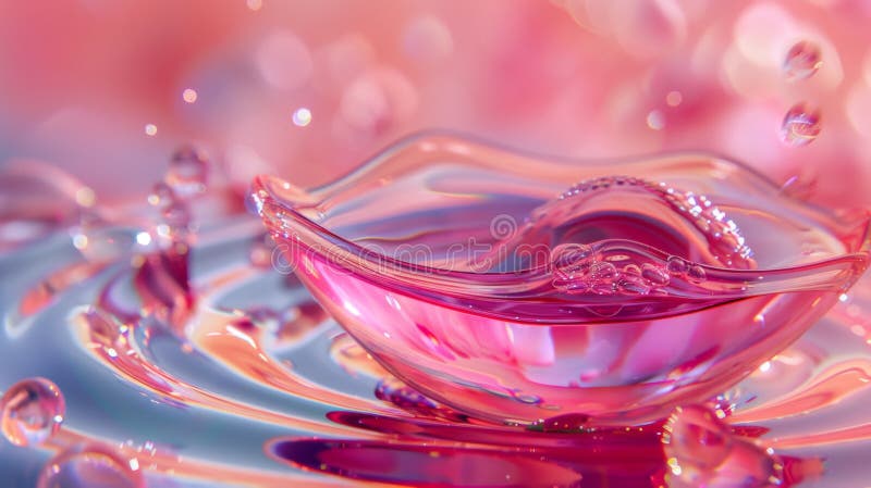 Pink Purple Liquid Splash Delicate Reflections Stock Photos - Free ...