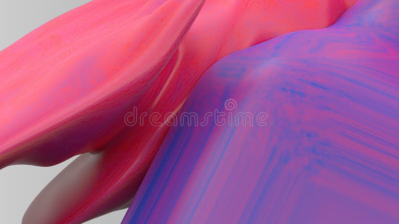Pink and Purple Organic Pop Objects Impressionist Creature-like Paint ...