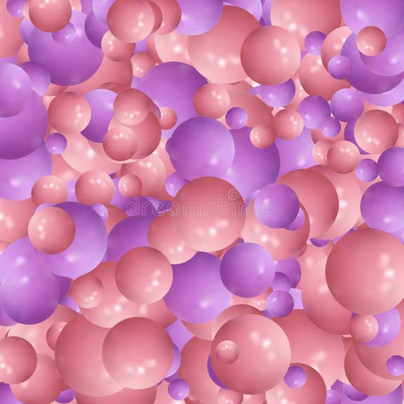 Pink and Purple Realistic 3d Balls with Shadow. Design Element. Eps 10 ...