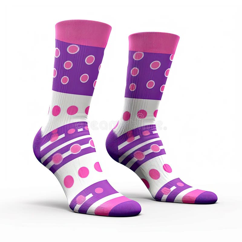 Pink Purple Socks Stock Illustrations – 213 Pink Purple Socks Stock ...