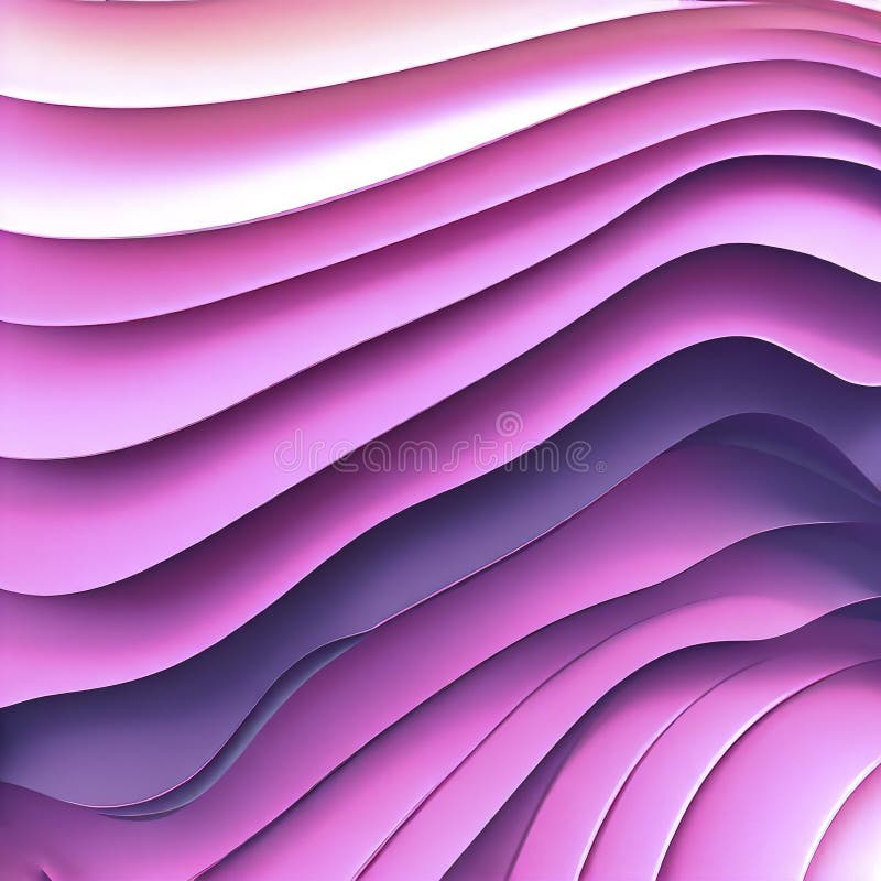 Pink and Purple Undulating Layers. Elegant Abstract 3D Background Stock ...