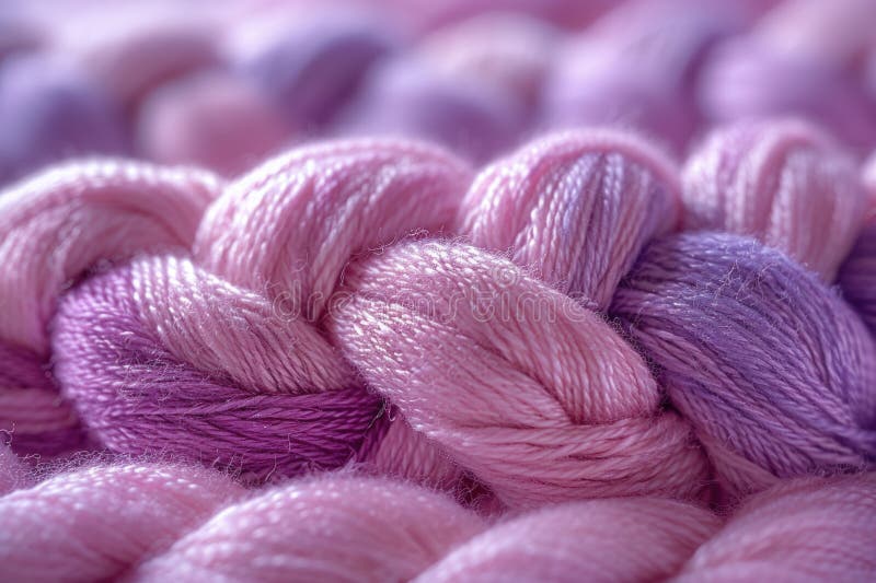 Pink and Purple Yarn Skeins. Generative AI Stock Illustration ...