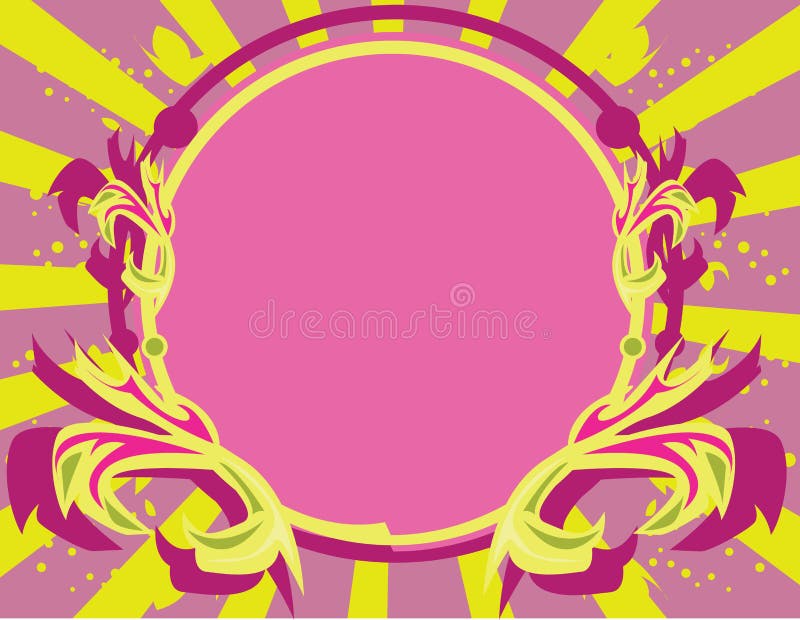 Pink Purple Yellow Frame Backg Stock Vector - Illustration of circular ...