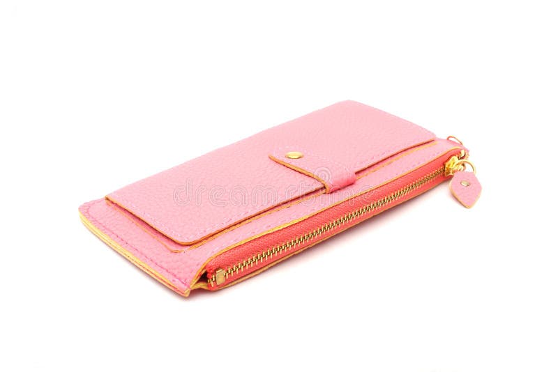 Pink purse on isolated stock photo. Image of elegant - 92191032