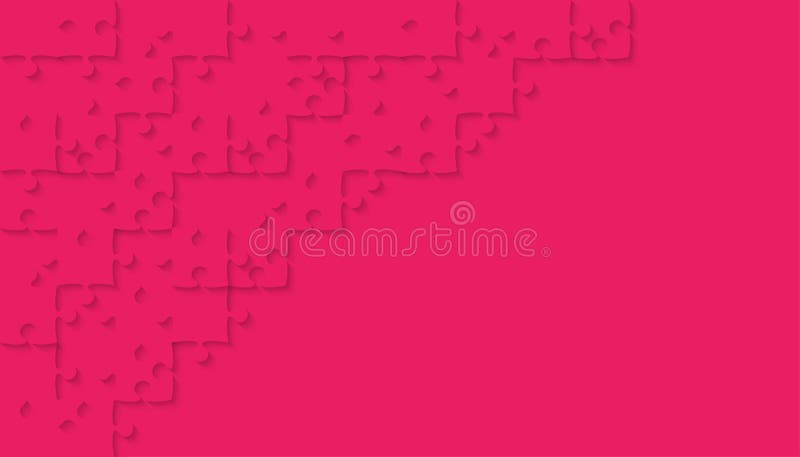 Pink Puzzle Piece - Vector Jigsaw Stock Vector - Illustration of match ...