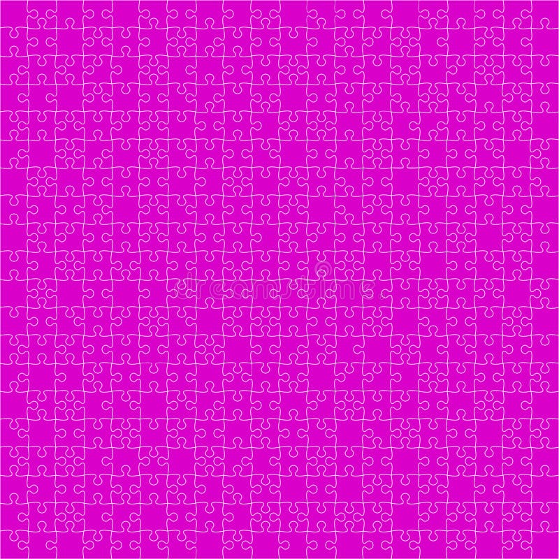 Pink Puzzles Pieces - Vector Illustration Jigsaw Stock Vector ...