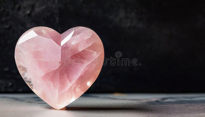 Pink Quartz Heart-shaped - Symbol of Love Stock Illustration ...