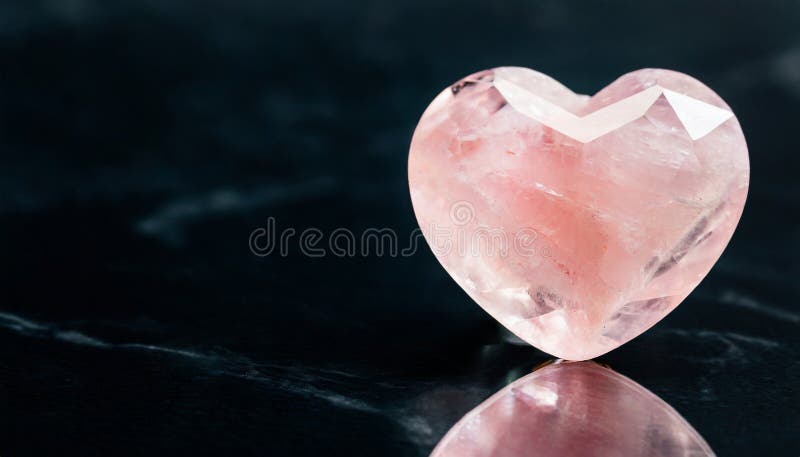 Pink Quartz Heart-shaped - Symbol of Love Stock Illustration ...