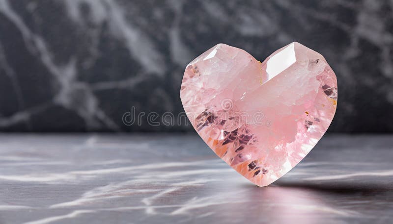 Pink Quartz Heart-shaped - Symbol of Love Stock Illustration ...