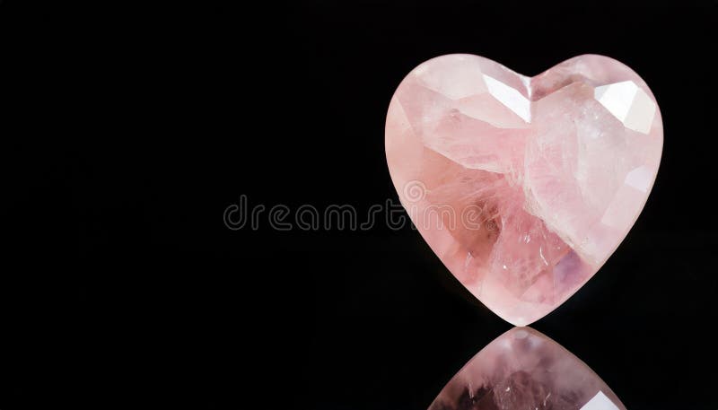 Pink Quartz Heart-shaped - Symbol of Love Stock Illustration ...
