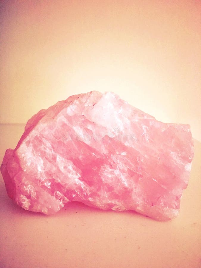 Pink Quartz stone stock image. Image of rock, gemstone - 67778371