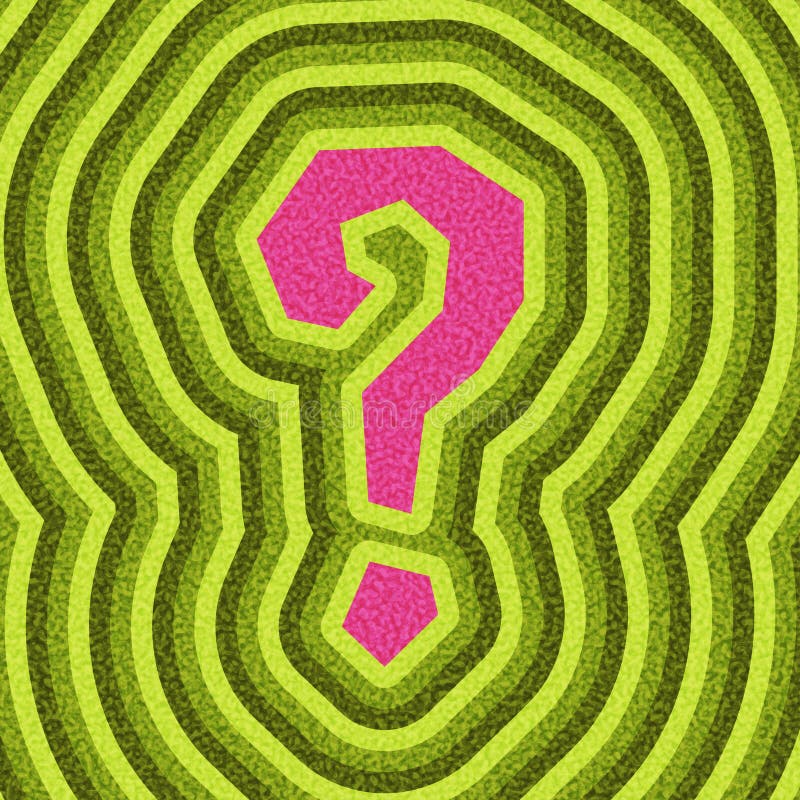 Pink Question Mark on Green Ripple Background Stock Vector ...