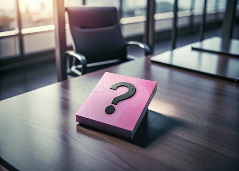 A Pink Question Mark Sticky Note on a Modern Workspace Inspiring ...