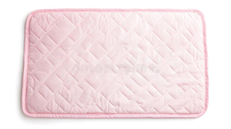 A Pink Quilted Mat with a White Background Stock Illustration ...