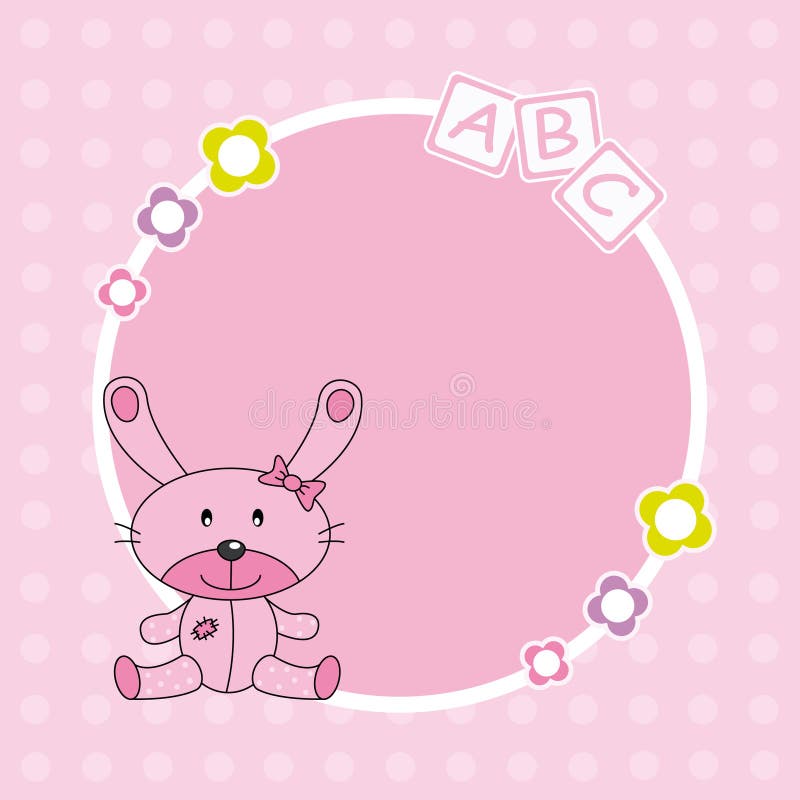Pink rabbit framework stock vector. Illustration of present - 19789464