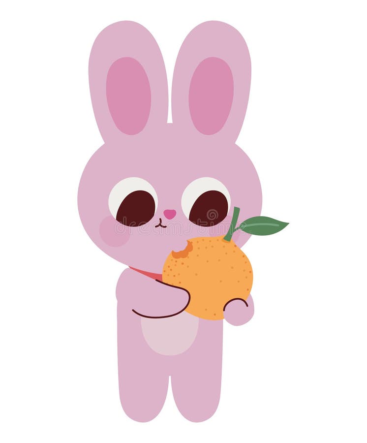 Pink rabbit icon stock vector. Illustration of vector - 264972744