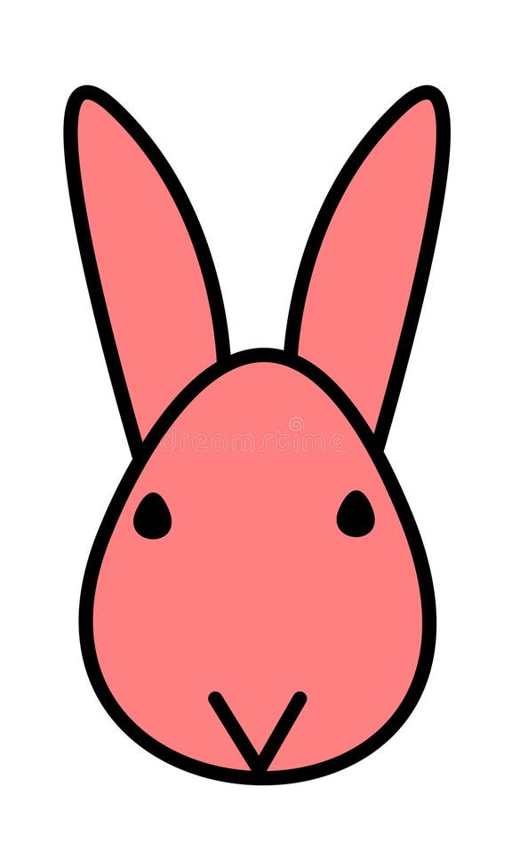 Pink Rabbit Logo Vector Illustration Stock Image - Illustration of ...