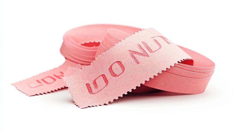 Pink Raffle Tickets Roll stock photo. Image of celebration - 385782218