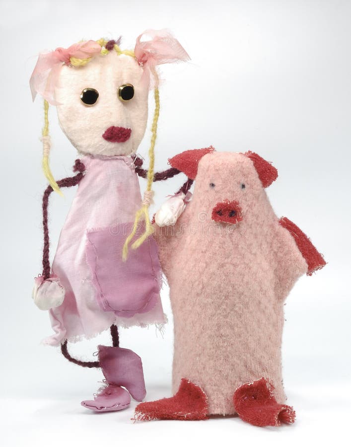 Pink Rag Doll Toys stock image. Image of little, white - 7626651